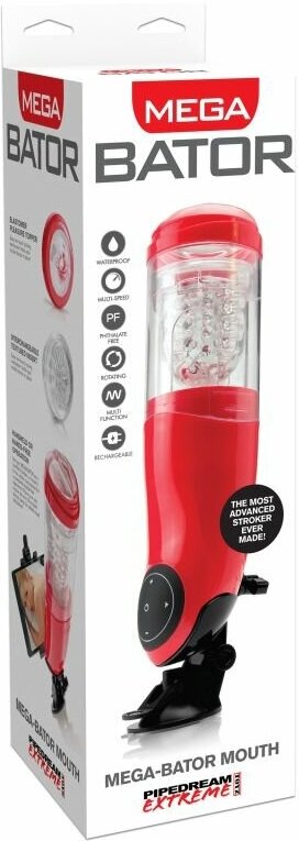Автоматический Мега-Мастурбатор-ротик с подсветкой Pipedream Extreme Toyz Mega-Bator Mouth