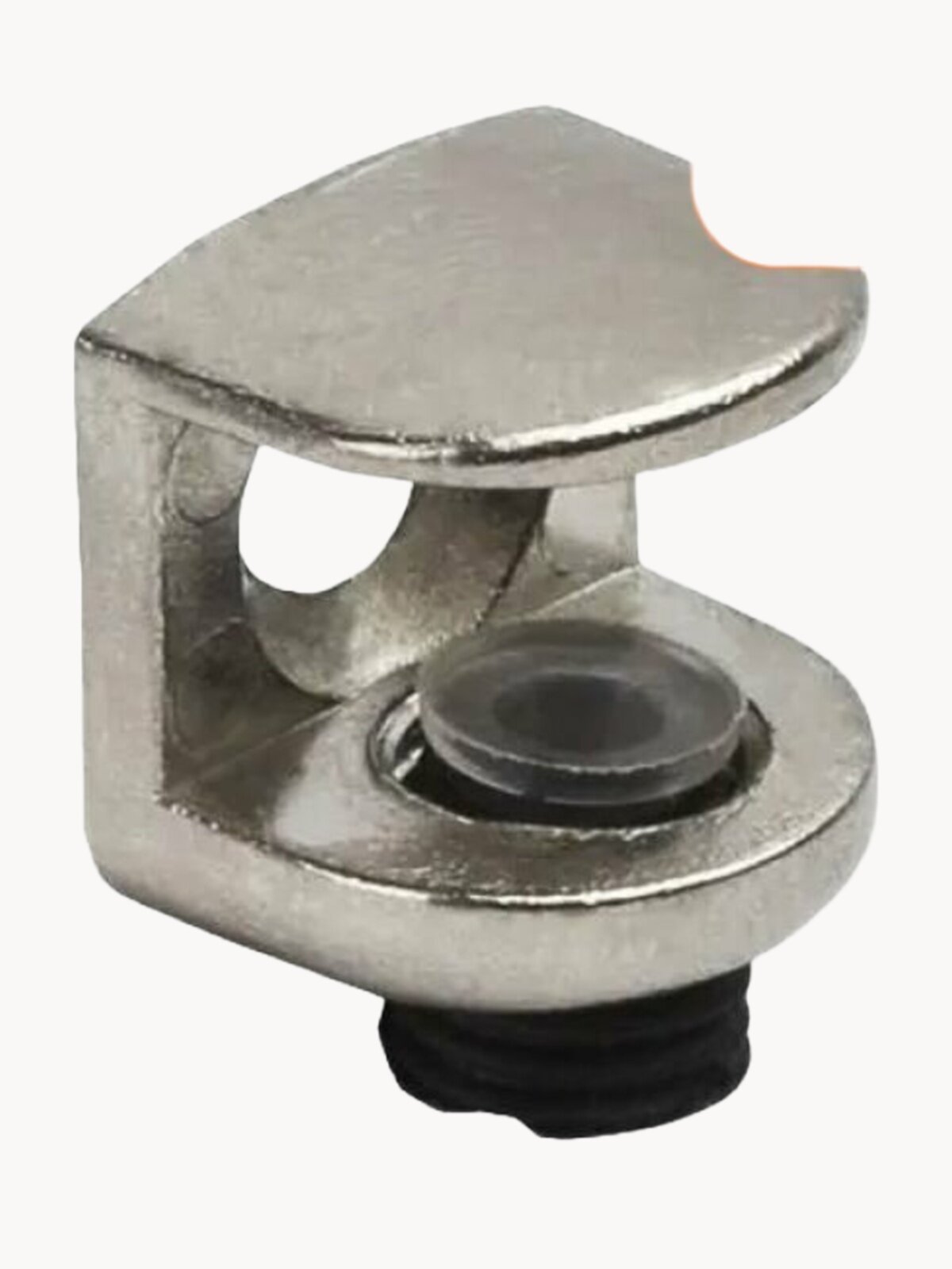 Комплект полкодержателей для стеклянных полок до 8 мм под саморез с фиксацией никель 12 шт