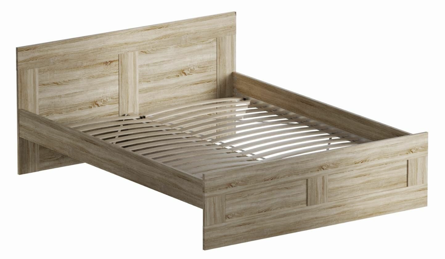 Кровать Гуд Лакк Сириус 160х200 Сонома Размеры: Высота 825мм Глубина 2054мм Ширина 1660мм