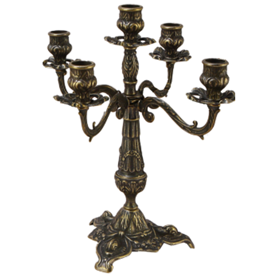 Канделябр Alberti Livio на 5 свечей из латуни