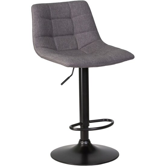 Стул барный Dobrin TAILOR BLACK (серая ткань (188-55))