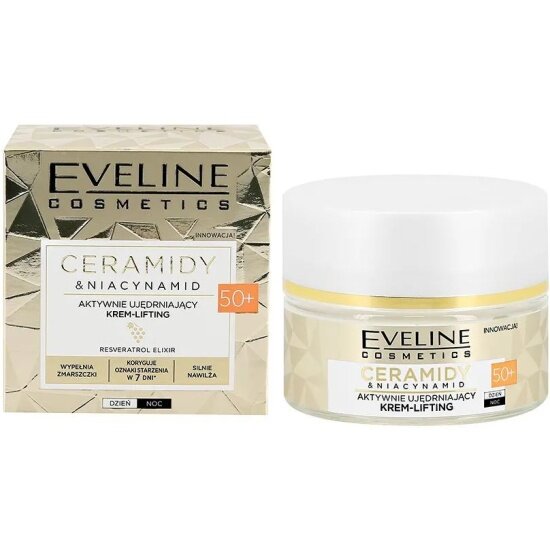 Крем - лифтинг для лица Eveline Ceramides&Niacinamide с церамидами и нициамидами 50+, 50 мл
