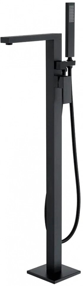 Смеситель для ванны, напольный, высокий излив, Groсenberg GB800 Черный матовый