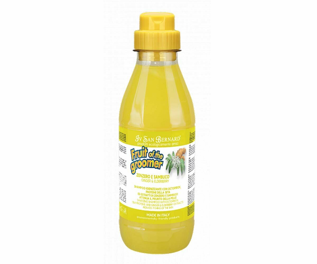 Шампунь для собак и кошек Iv San Bernard fruit of the grommer ginger&elderbey против раздражений и перхоти 500мл