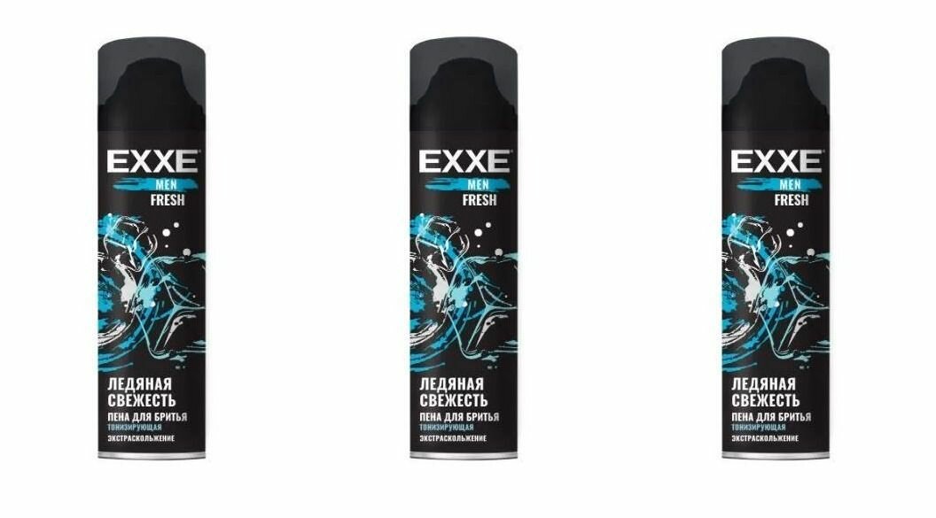 EXXE Пена для бритья Men Fresh Тонизирующая, 200 мл - 3 шт