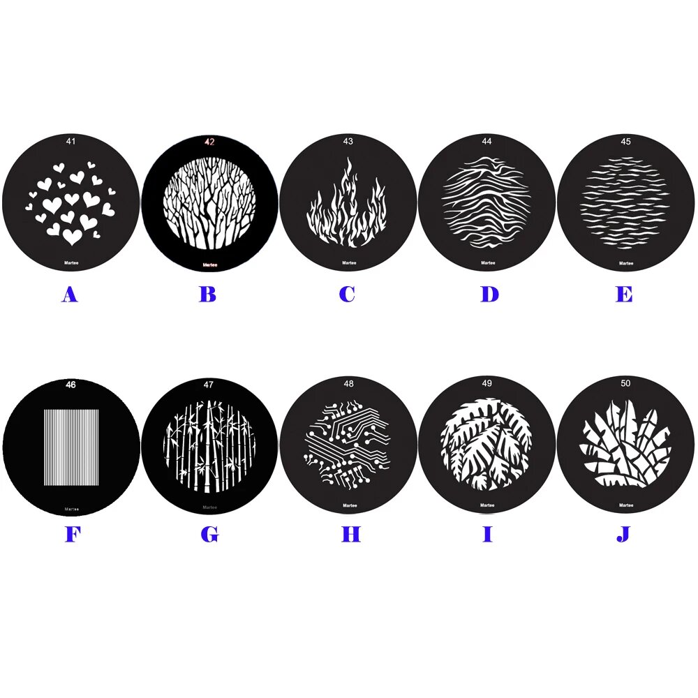 GOBO фоны для съёмки 100 узоров OD 86mm B Size, C, 41-50