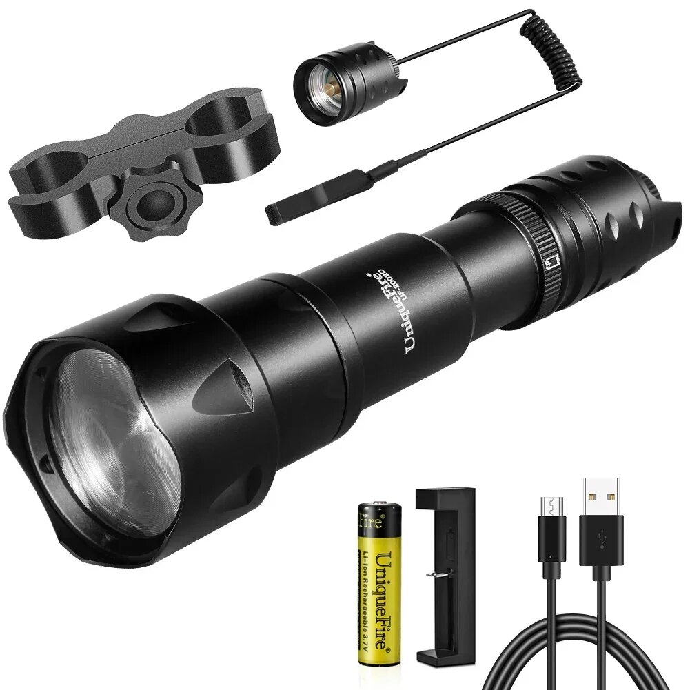UniqueFire 2002D охотничий фонарик Torch Set A, IR 850NM Torch, With 18650 Battery