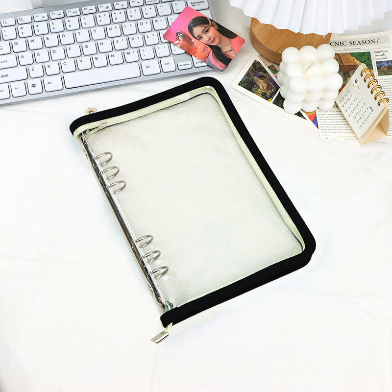 Блокнот "Свежий и Простой", а5, съемный блокнот, гроссбух, прозрачный переплет, 6 отверстий