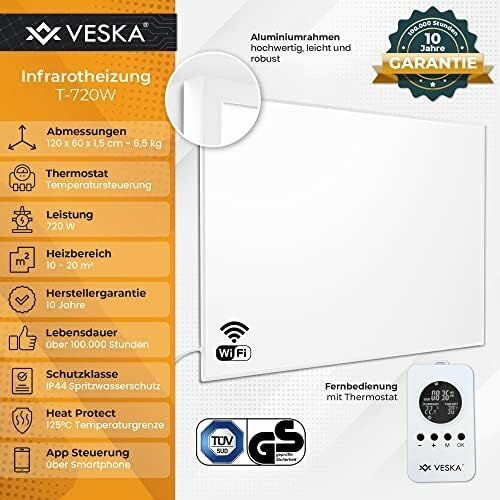 Панельный инфракрасный обогреватель VESKA T-720W