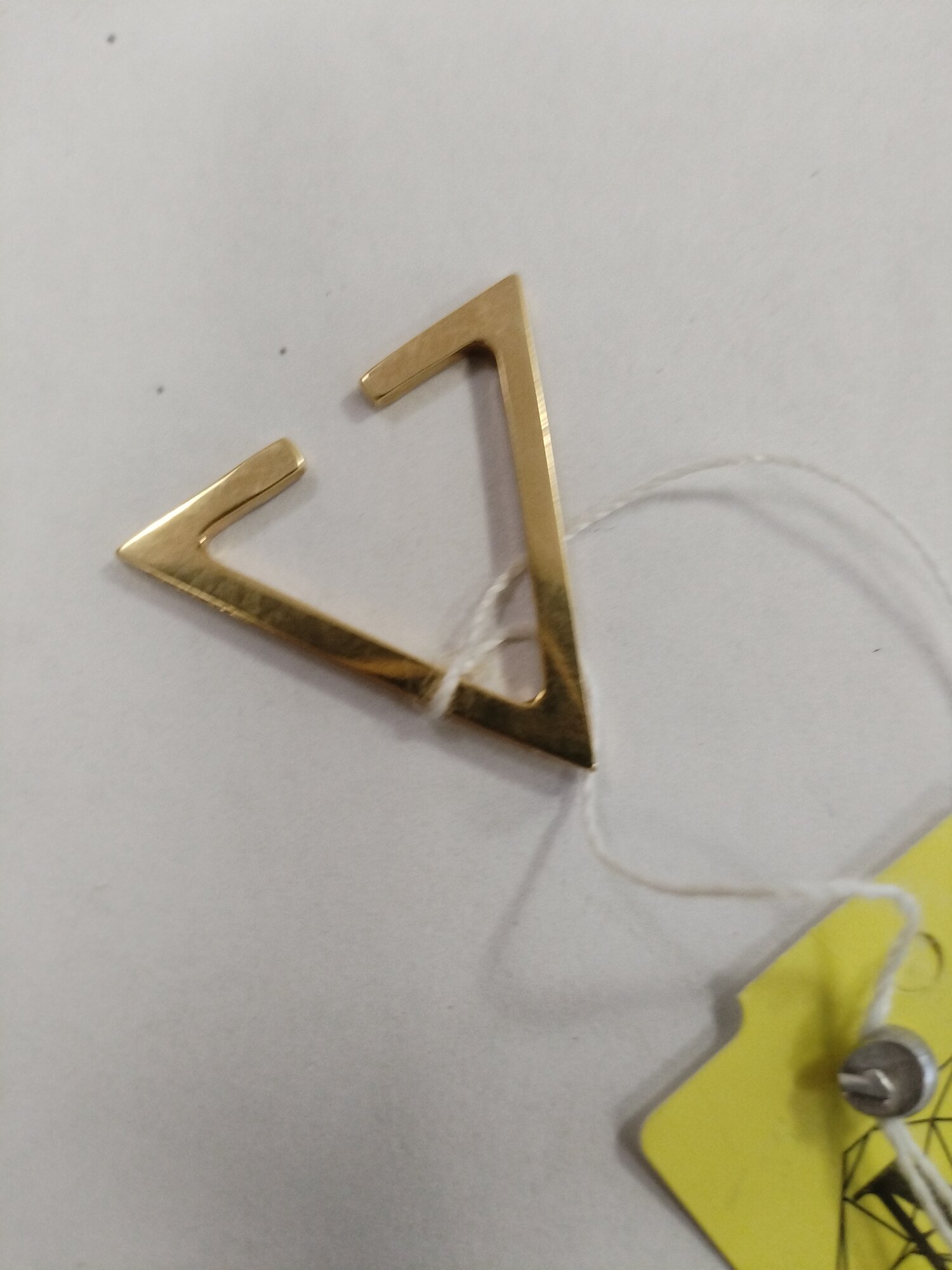 Серьги каффы, серебро, 925 проба, золочение