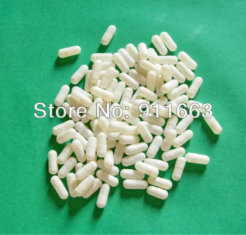 Пустые желатиновые капсулы SUNNYPK размер 4 Изумрудный, seperated capsule, White White