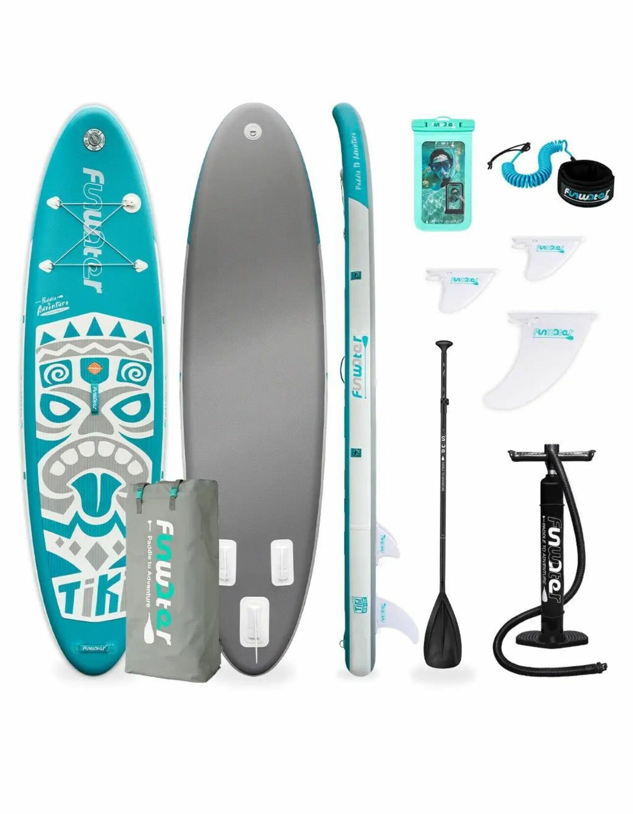 Доска Funwator fanwater 04 Tiki, 10.6 футов, грузоподъемность 180кг, длина 320 см