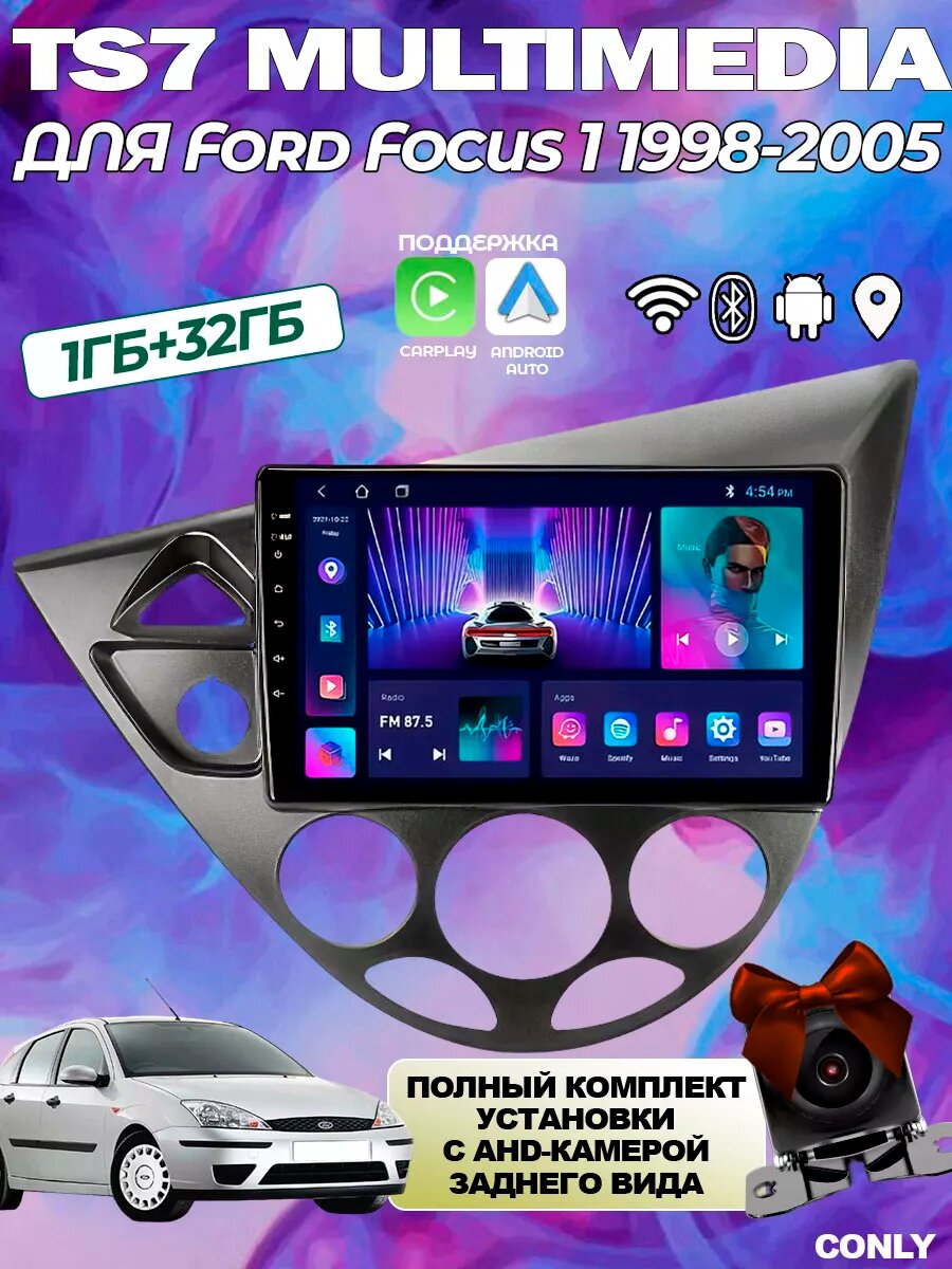 Андроид магнитола для Ford Focus 1 1998-2005 TS7 Bluetooth, FM/AM, GPS, Сенсорная