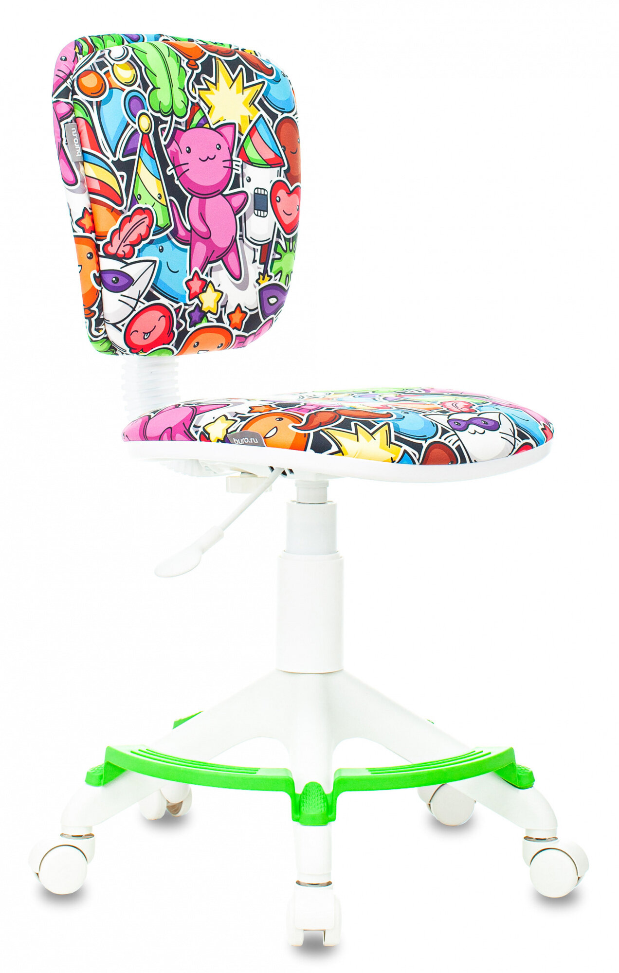 Кресло детское Бюрократ CH-W204/F/MASKARAD мультиколор, маскарад, крестовина пластик, подст. для ног, без подлокотников