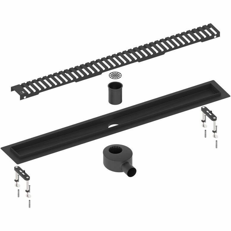 Душевой лоток Timo (Тимо) Drain System 900 DS230109/03 с вставкой lines, Черный