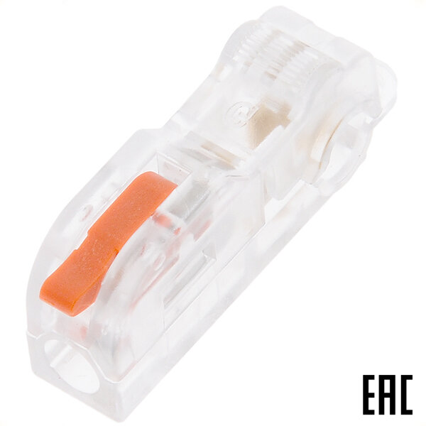 Зажим VSE-T21A безвинтовой магистраль 0,5-1,5 кв. мм. отвод 0,2-2,5 кв. мм. (25 шт. в комплекте)