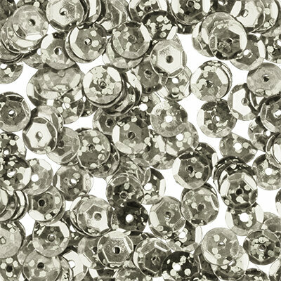 Пайетки Zlatka россыпью ZC 6 мм 5х10 г №65 белое серебро