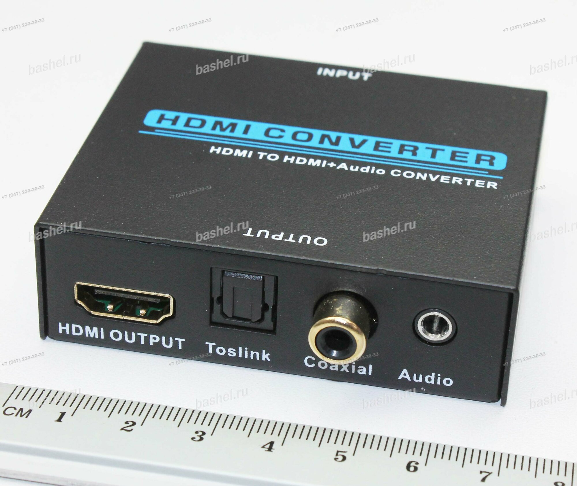 Конвертер вход HDMI 1.3 1080P, Full HD - выход HDMI + RCA (COAXIAL) + L/R 3,5 stereo (audio) + OPTICAL(SPDIF) 2.0CH /5.1CH, DC 5V