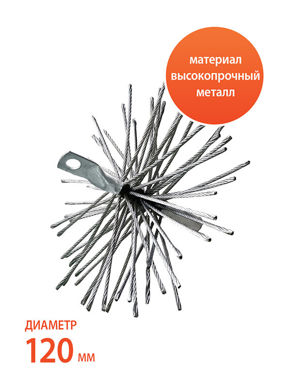 "Веселый трубочист" Ёрш металлический с резьбой "Гибкий подход" (120 мм)
