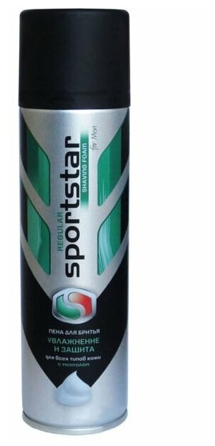 Пена для бритья для мужчин Увлажнение и защита для всех типов кожи SportStar, 200 мл