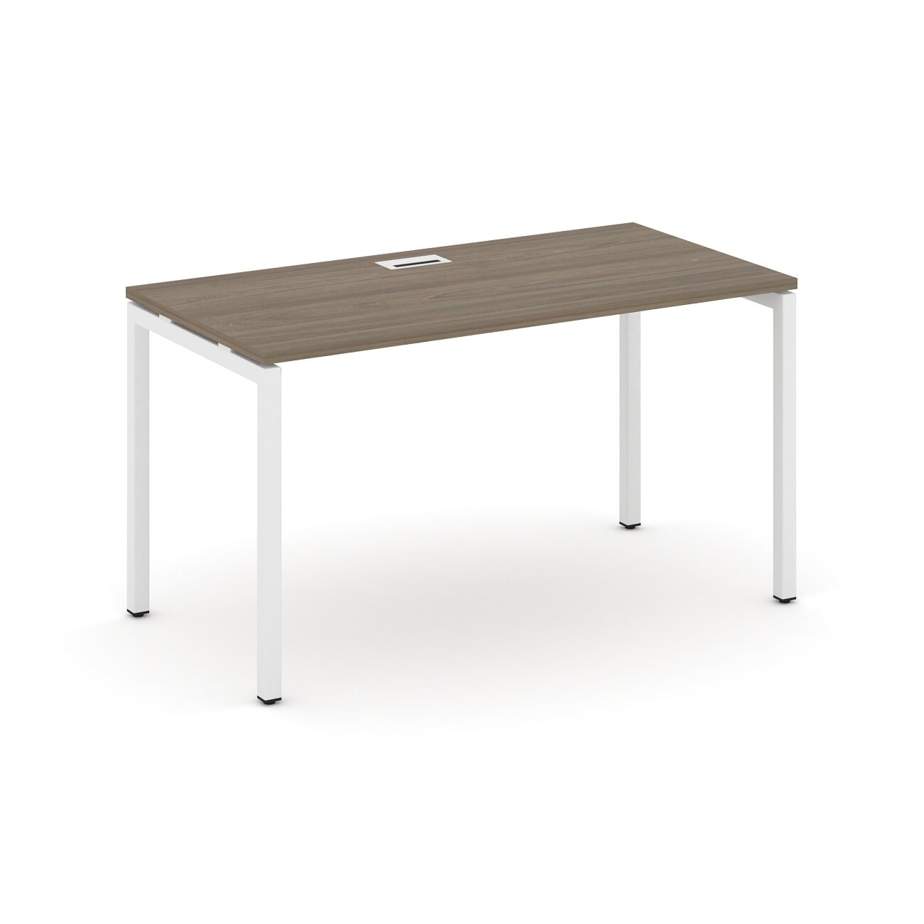 Стол письменный П-образный м/к (сечение 40х40) Style Project Riva SN-4P. SP-002 Вяз Благородный/Белый мет. 1180*600*750