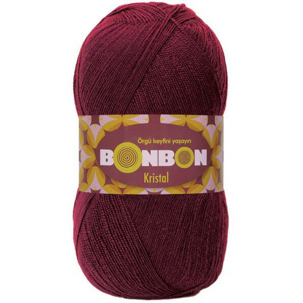 Пряжа Nako BONBON KRISTAL 98220 бордо (5 мотков)