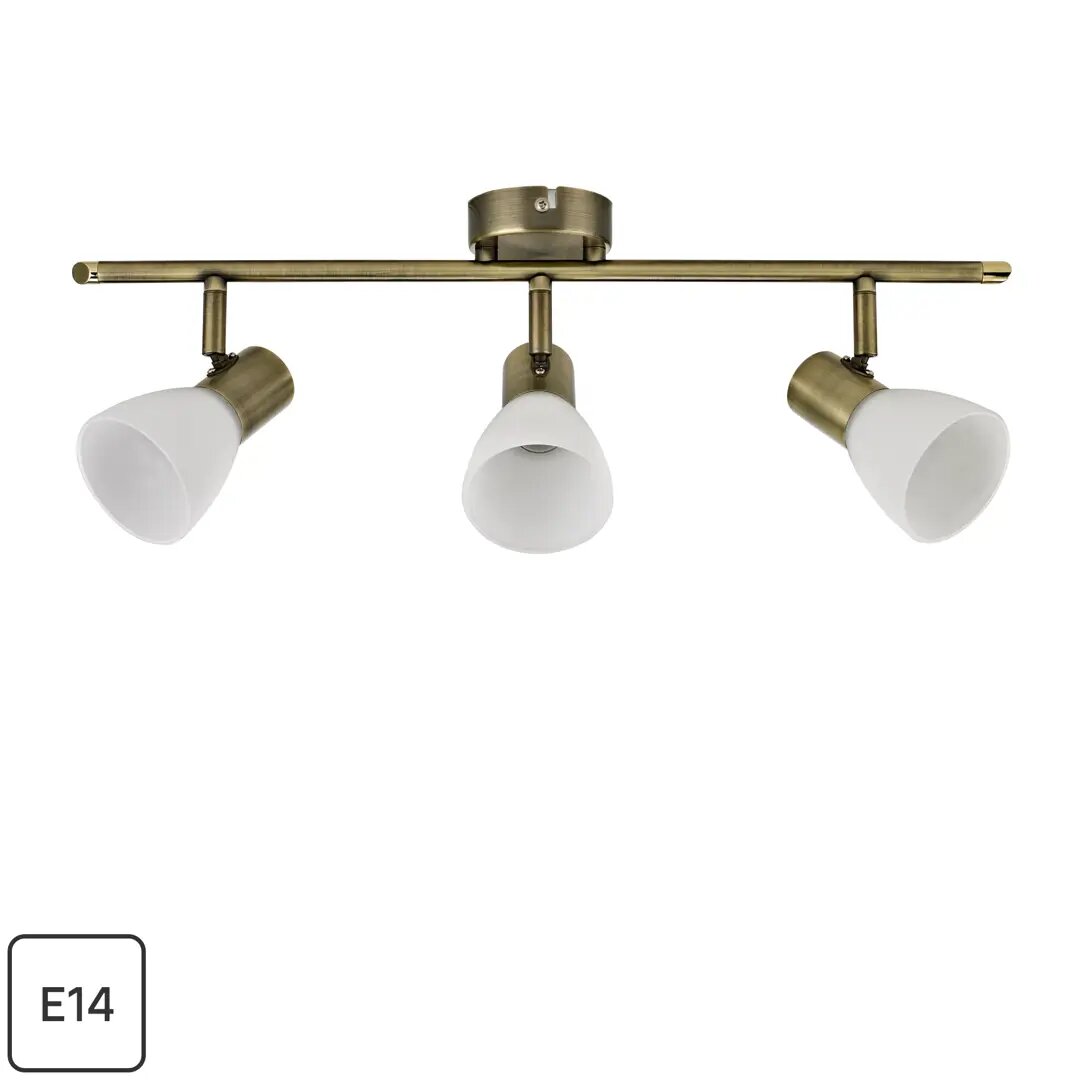 Спот поворотный Inspire City 3 лампы E14 15 м² цвет античная бронза