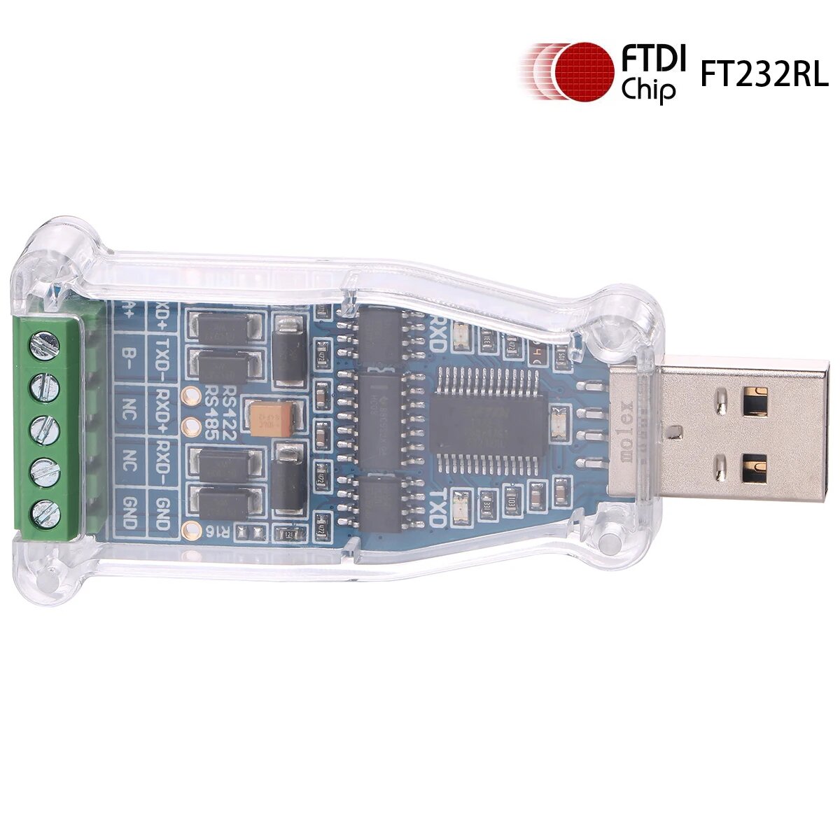 FTDI USB к 5P клеммной колодке RS485 RS422 последовательный преобразователь адаптер