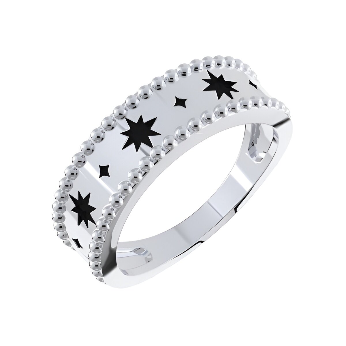 Кольцо, серебро, 925 проба, эмаль