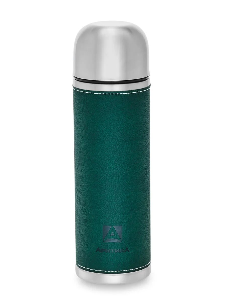 Термос 108-1000-GN в кож. оплётке