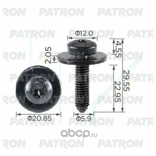 Винт металлический Audi Seat Volkswagen Skoda Применяется для крепления переднег Patron P372396