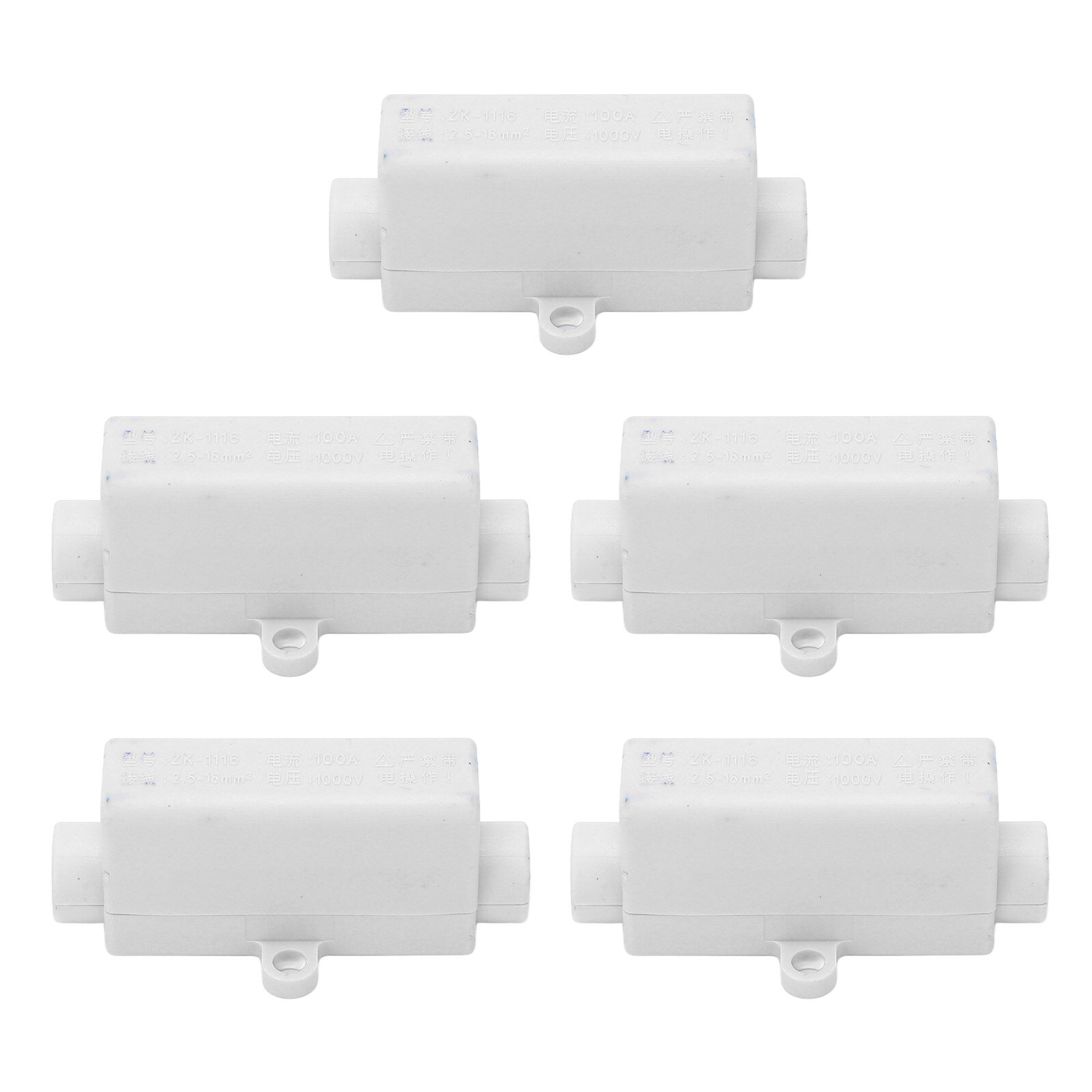 5 шт. Латунные клеммные колодки для проводов с двойными винтами, корпусом из ABS-пластика, 1000 В 100 А