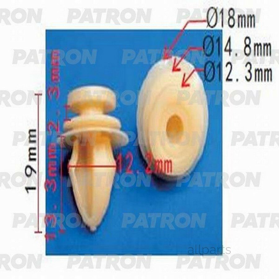 PATRON P37-1267 Клипса пластмассовая Citroen, Peugeot, Renault применяемость: внутренняя отделка, двери