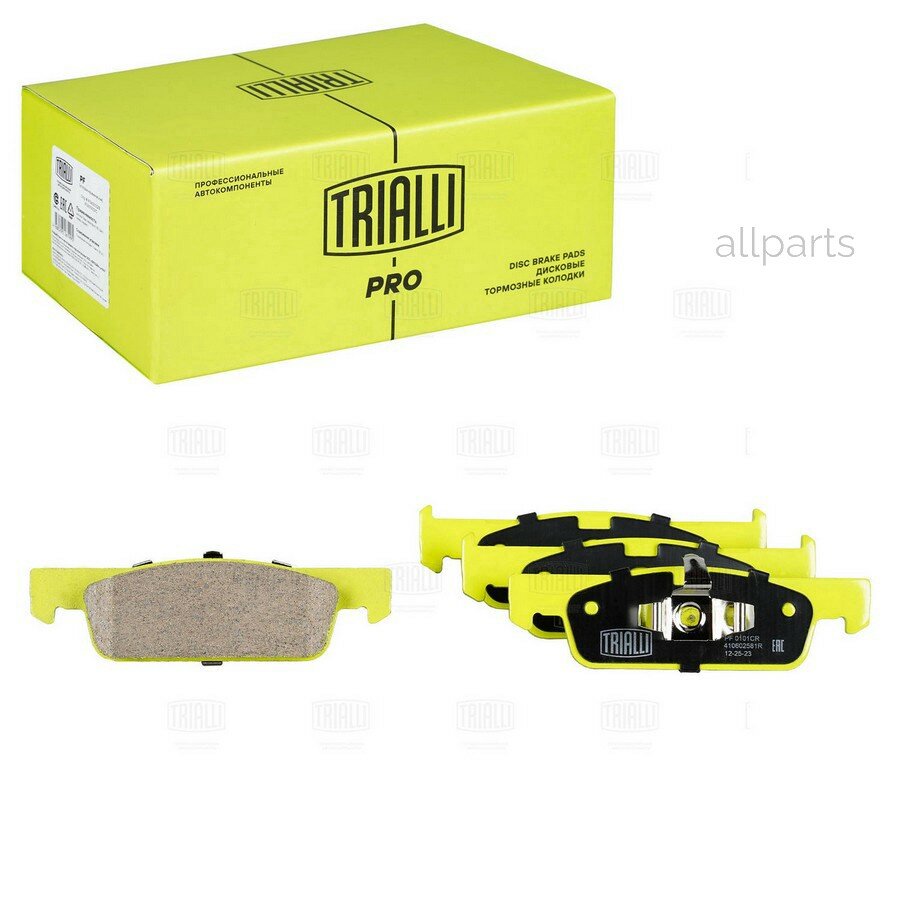 TRIALLI PF0101CR Колодки тормозные дисковые керамические 140x40 PRO | перед |