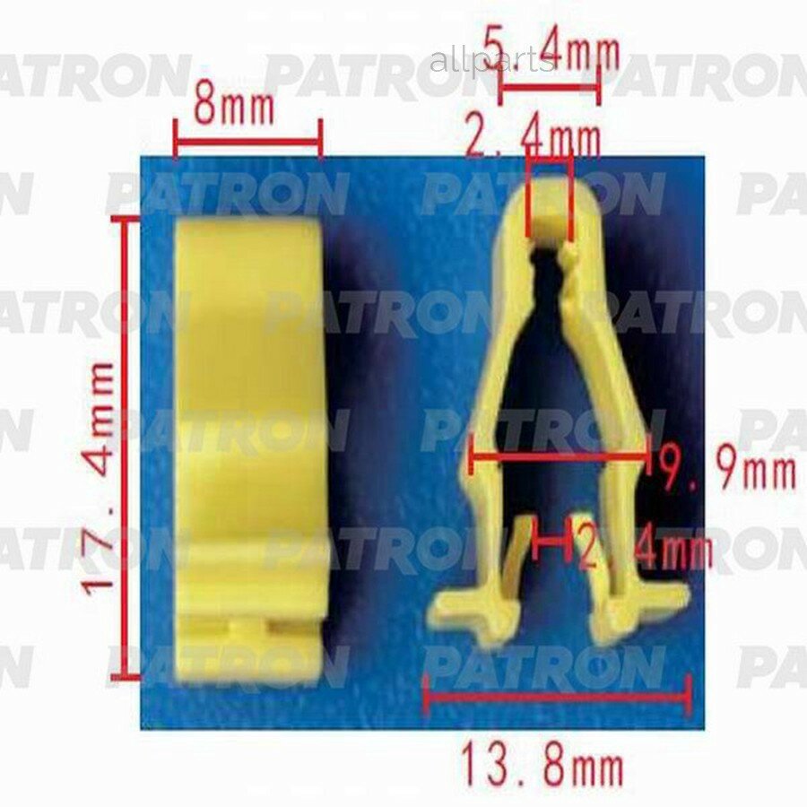 PATRON P37-0475 Клипса пластмассовая Acura, Honda применяемость: подкрылки, защита, молдинги