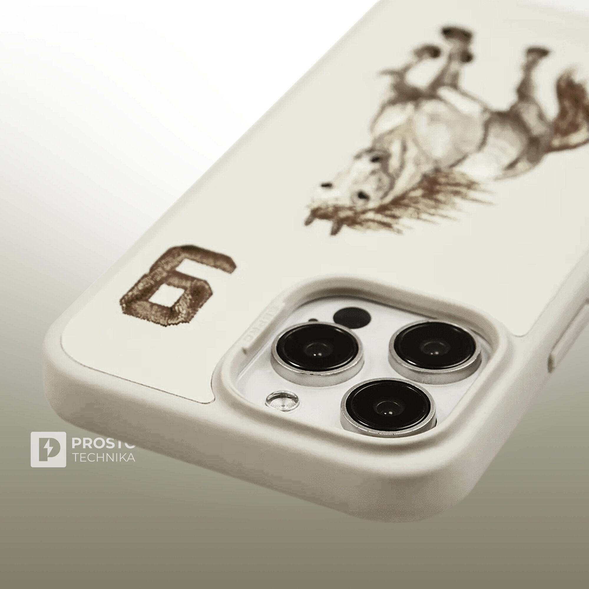 Чехол с вышивкой для Apple iPhone 15 PRO POLO SANTA BARBARA BORIS (белый)