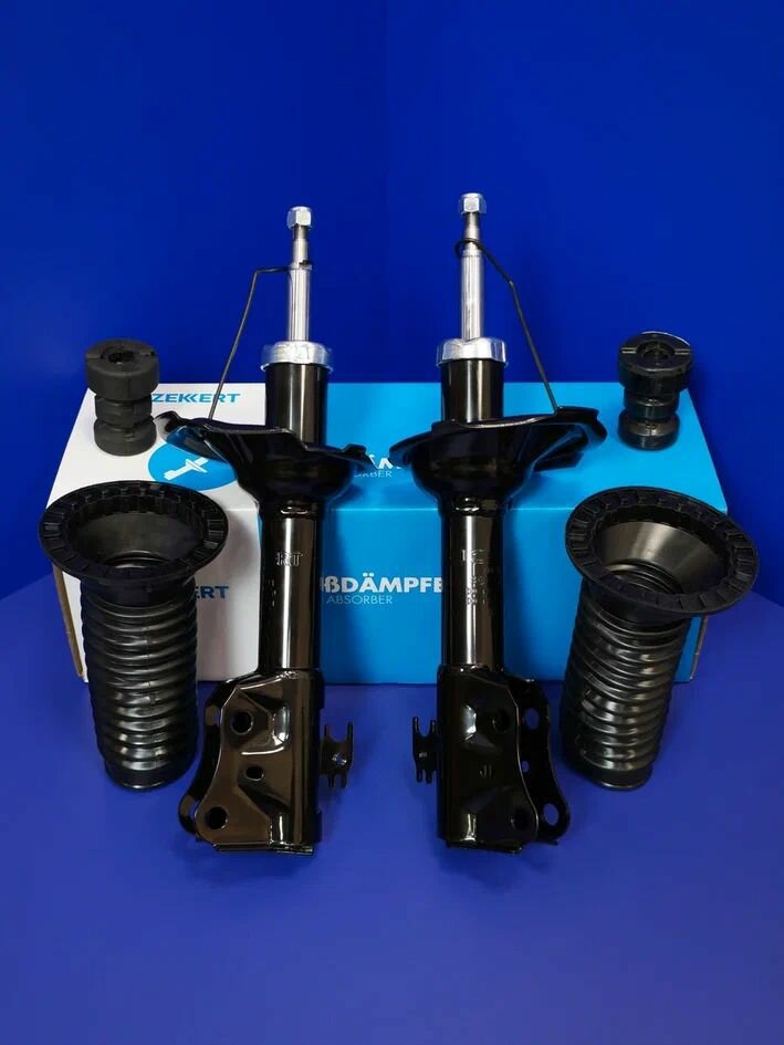 Пара передних амортизаторов с пыльниками и отбойниками Zekkert Германия на Geely MK, Geely MK Cross . Стойка, амортизатор Джилли Мк, Джилли МК Кросс