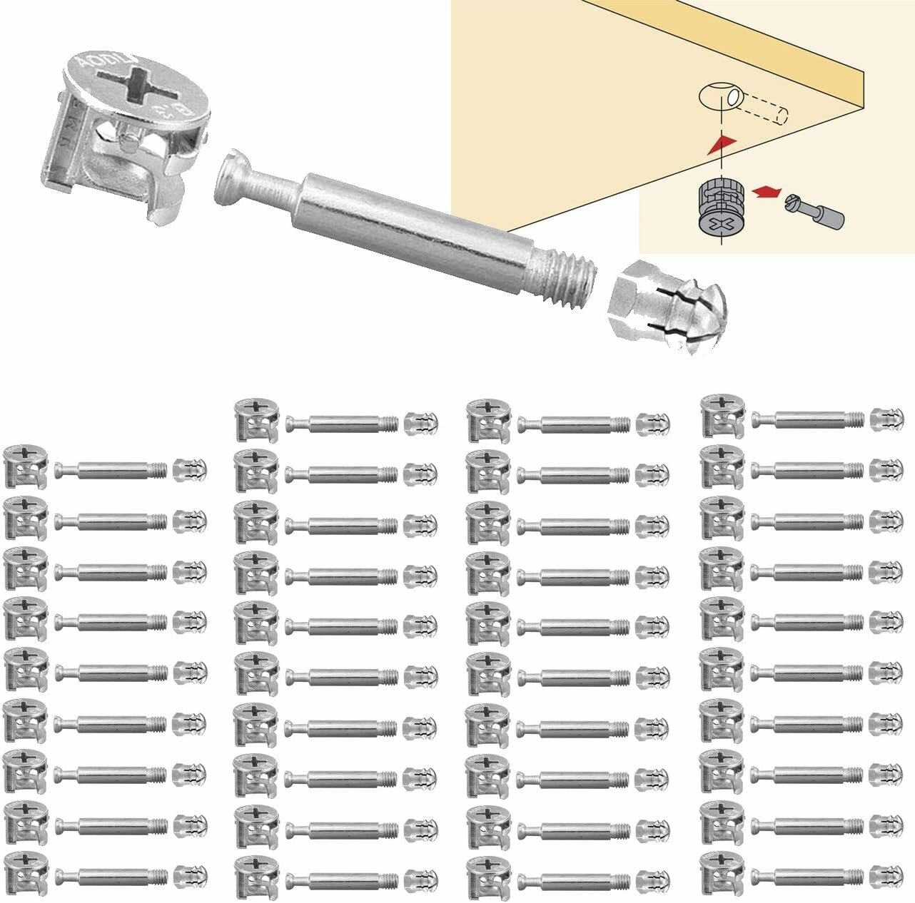 Соединительная трубка диаметром 40 мм ø15 мм разъем для платы мебельного шкафа m6x40 мм разъем для мебельного стола