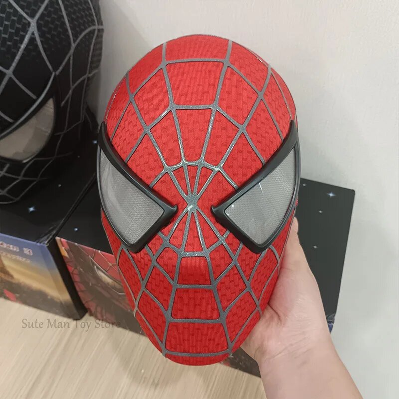 Человек-паук Marvel 1/1 3D маска «Человек-паук» для Хэллоуина, косплей, съемные линзы, костюмы, коллекционные модели супергероев