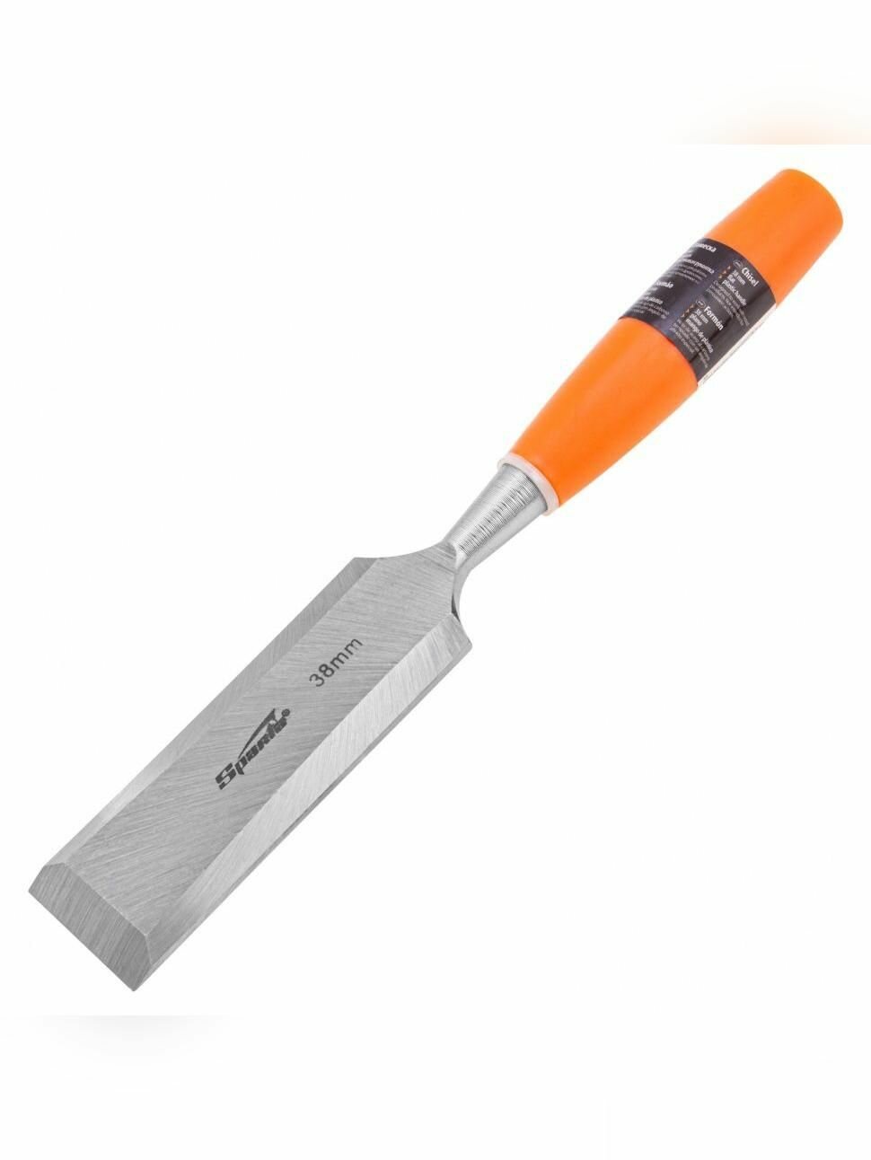 Стамеска, 38 мм, плоская, пластиковая рукоятка Sparta 244405