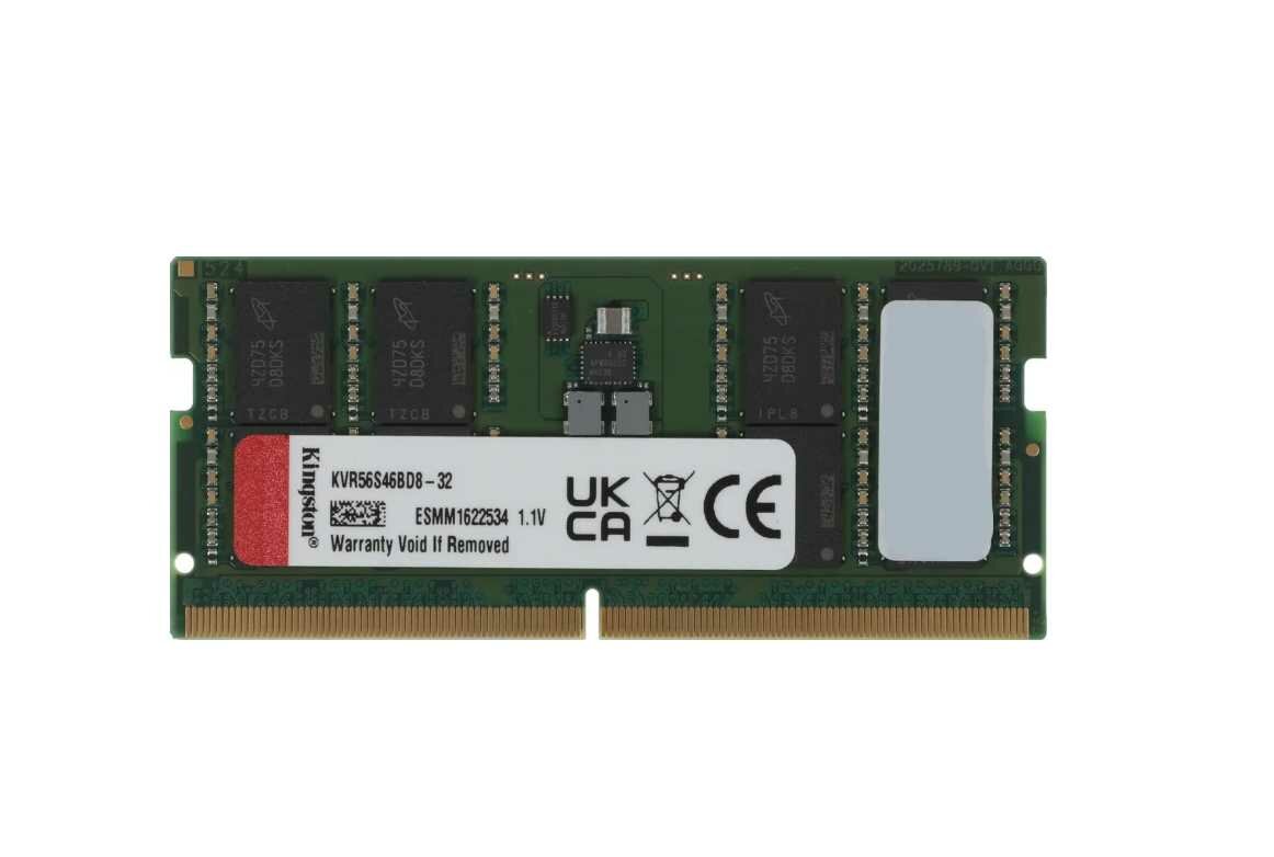 Оперативная память DDR5 5600 32GB SODIMM Kingston CL46 KVR56S46BD8-32