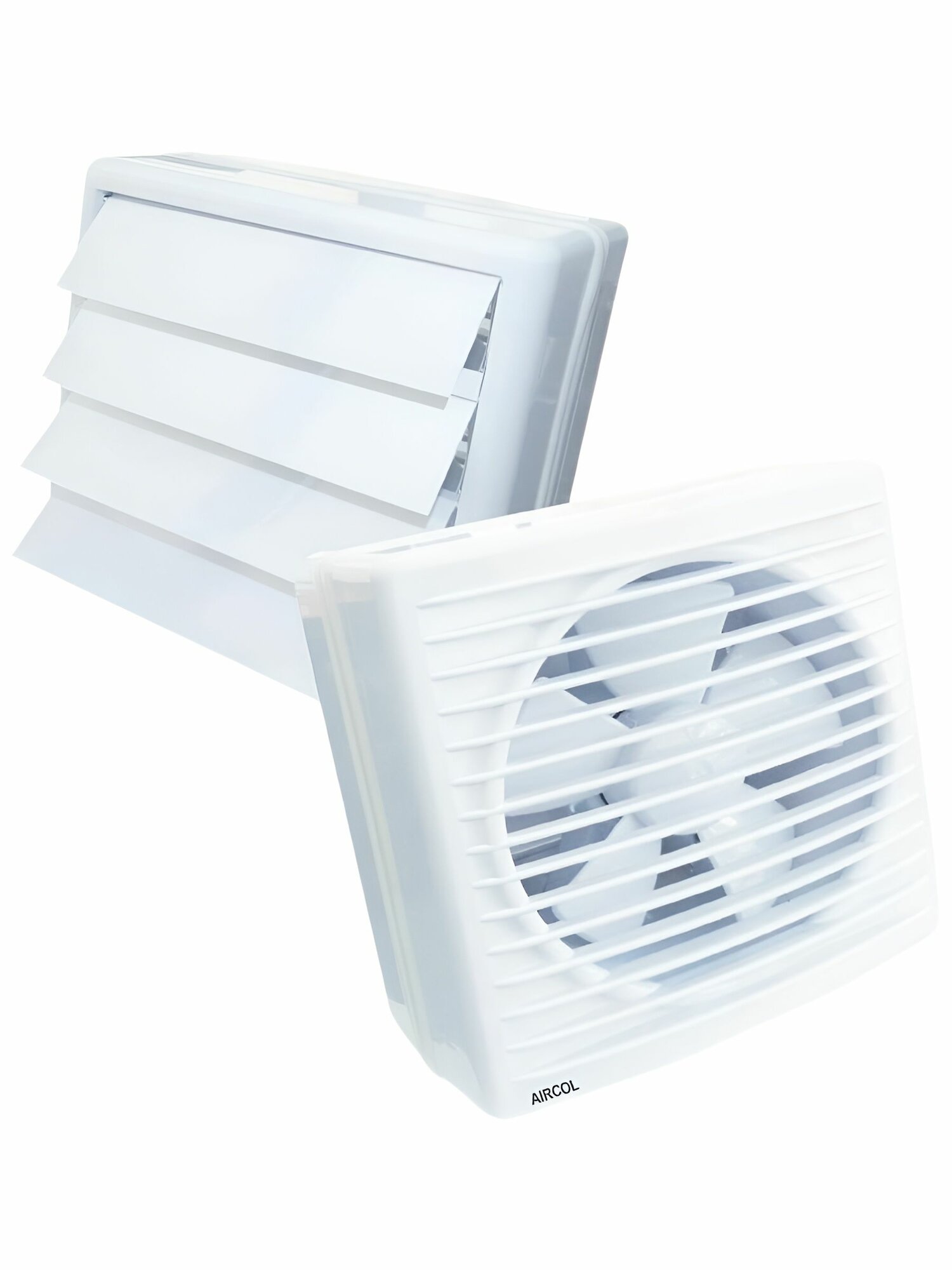 Вентилятор вытяжной осевой Aircol 150C OP оконный для вытяжки в ванную комнату кухню туалет бытовой 220в, автоматическая заслонка