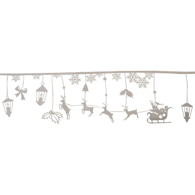 Новогодняя растяжка Санта Клаус на санях 120 см, Peha, RN-39430