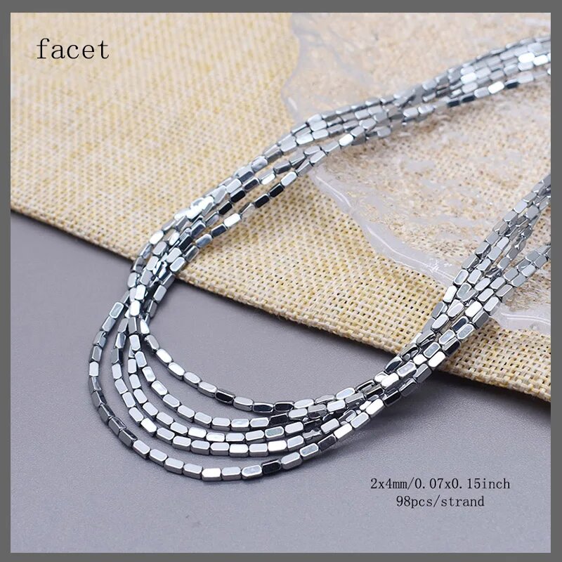 Бусины из гематита серебристого цвета YanQi 10