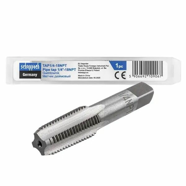 Метчик 1/4-18NPT (дюйм.) Scheppach