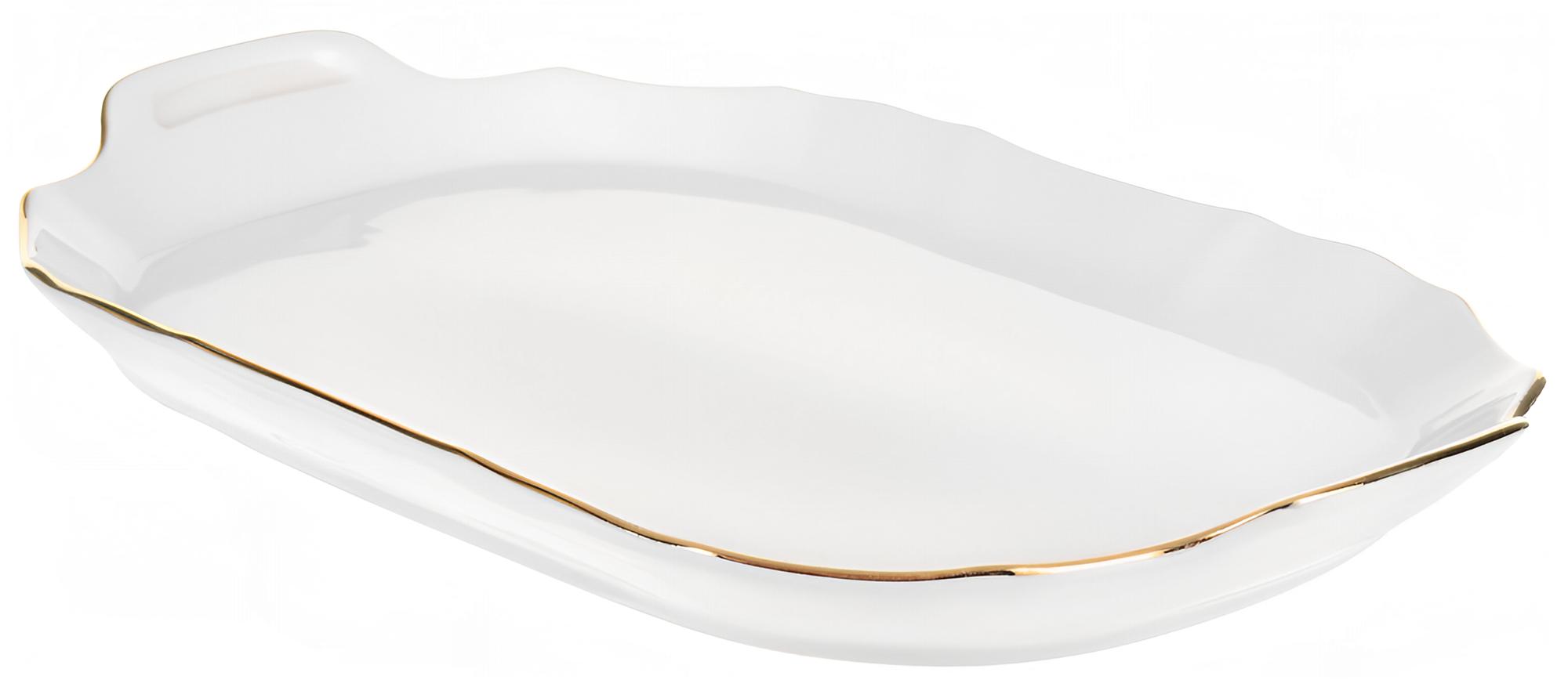 Поднос с ручками 23 см; "Bernadotte", декор "Отводка золото", Thun/ БТФ0138