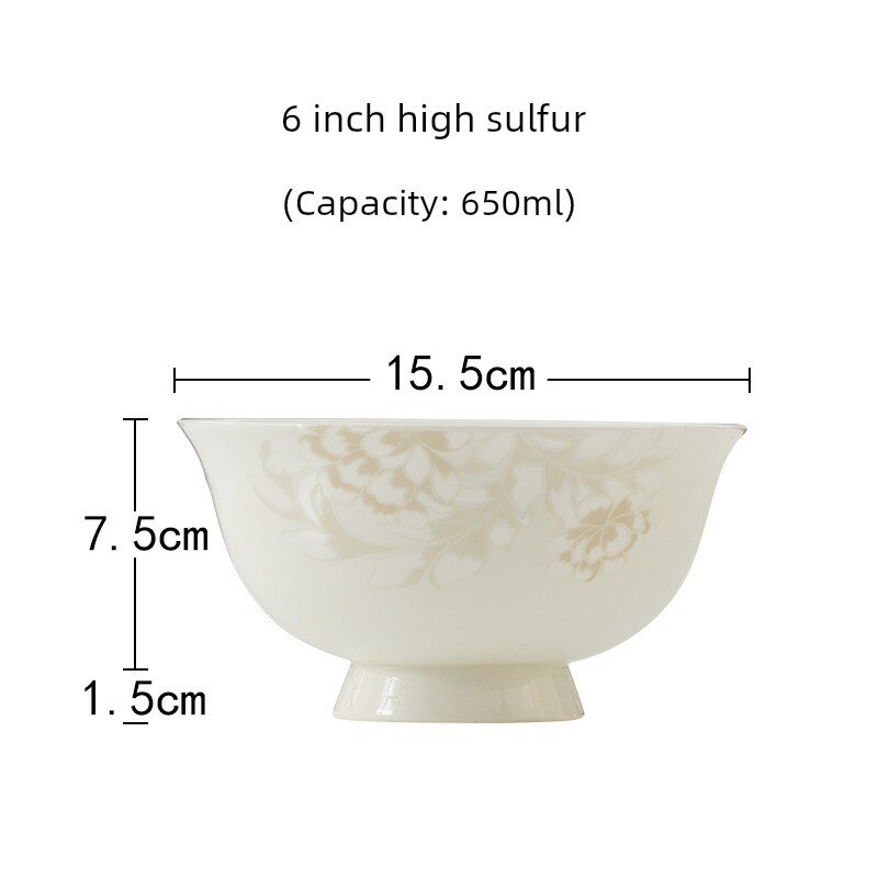 Миска для домашнего использования, новая модель 2025 года, посуда, миска на высокой ножке, керамическая миска для риса,