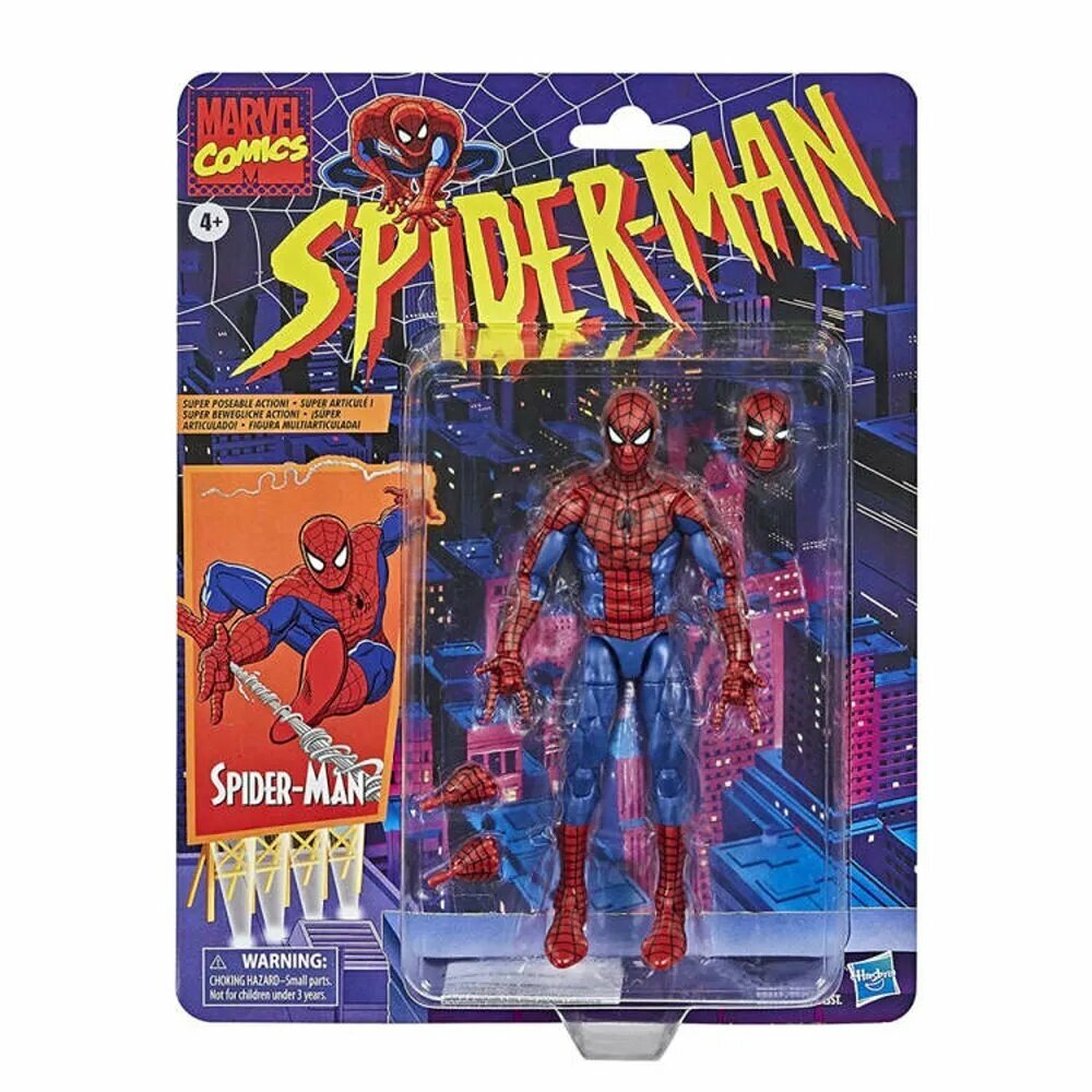 Marvel Legends серии Человек-паук 6-дюймовый симбиот Человек-паук фигурка игрушка, включает 4 аксессуары,15,1, красный, красный 00