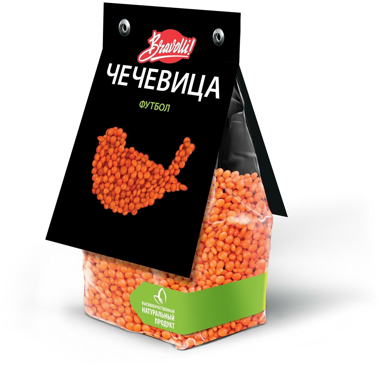 Чечевица красная Футбол Bravolli! 350г