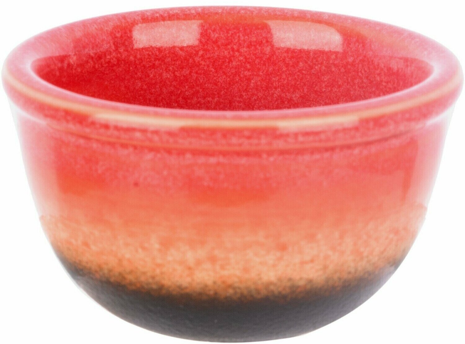 Соусник Kunstwerk Агат 50мл, 60х60х35мм, фарфор, красный